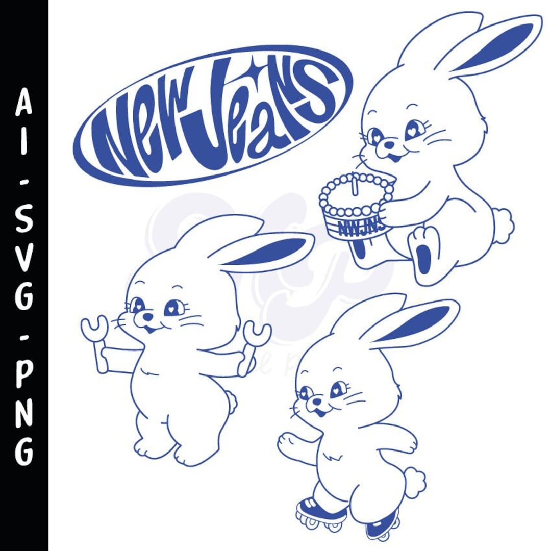 NewJeans / Tokki / Bunnies / NWJNS / K-Pop / Ai-Svg-Png - Etsy México