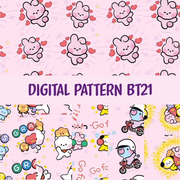 Bt21 Digital Paper - Etsy