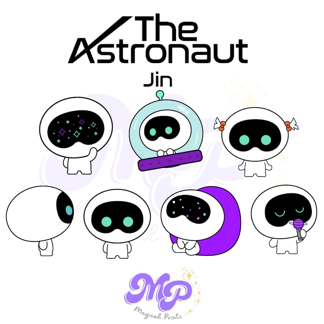 Wootteo / The Astronaut / Jin / BTS / Digital stickers / PNG files ...