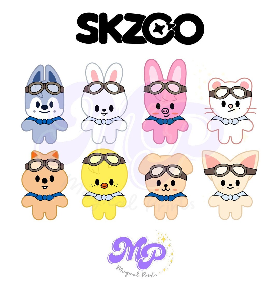 Pilot SKZOO / Stray Kids / Digital stickers / PNG files - Etsy México
