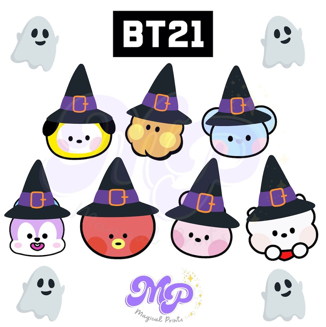 BT21 Spooky Season / BTS / Digital stickers / PNG files - Etsy España