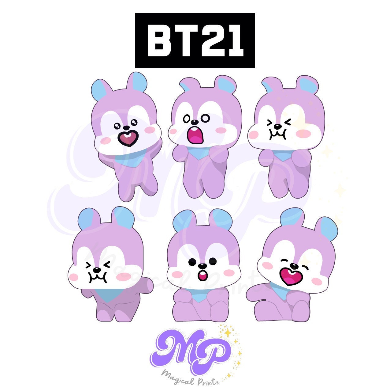 BT21 Mang / Digital Stickers / PNG Files - Etsy