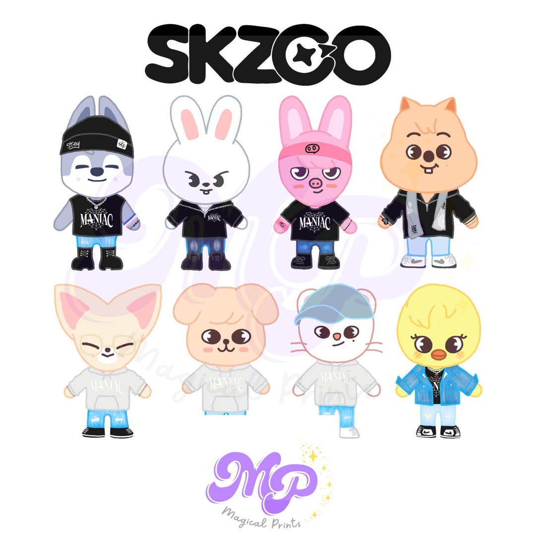 SKZOO Maniac 2 / Stray Kids / Digital Stickers / PNG Files - Etsy