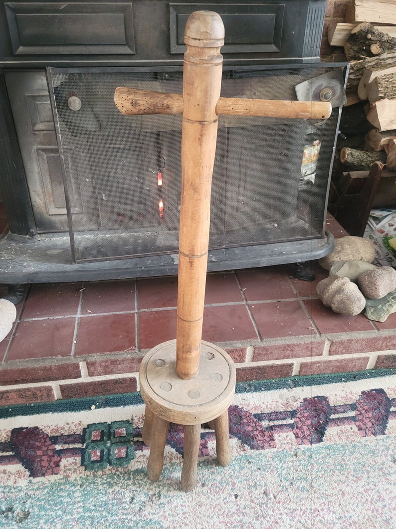Antique Primitive English Oak Wash Dolly 19th Century 6 Legs - Etsy