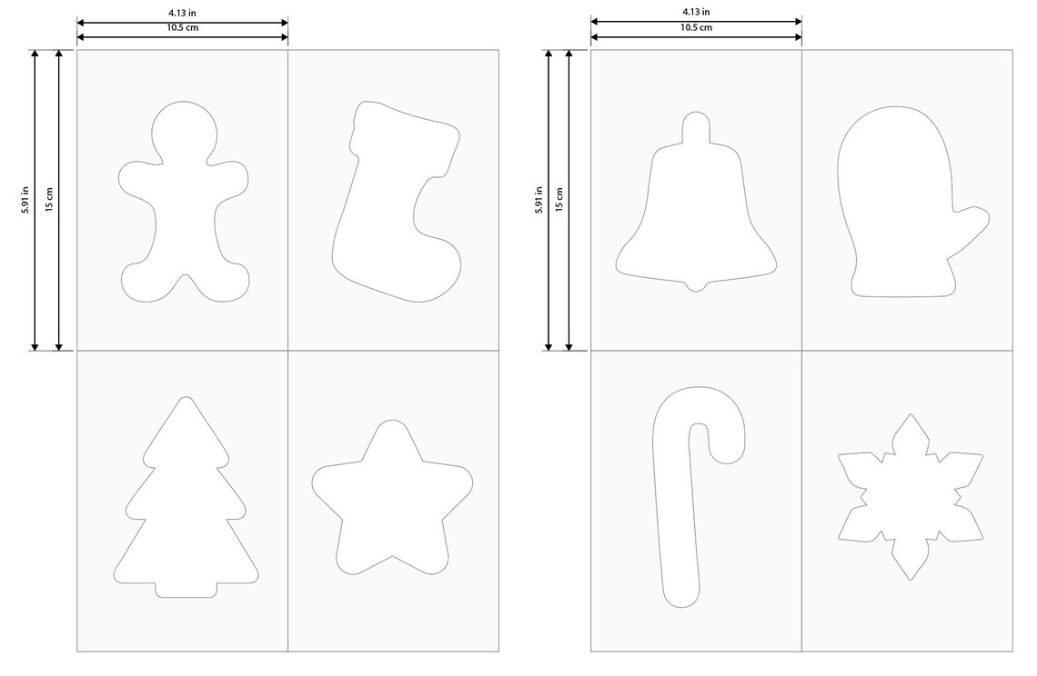 8 Christmas Router Templates (gingerbread Man, Stocking, Tree, Star ...