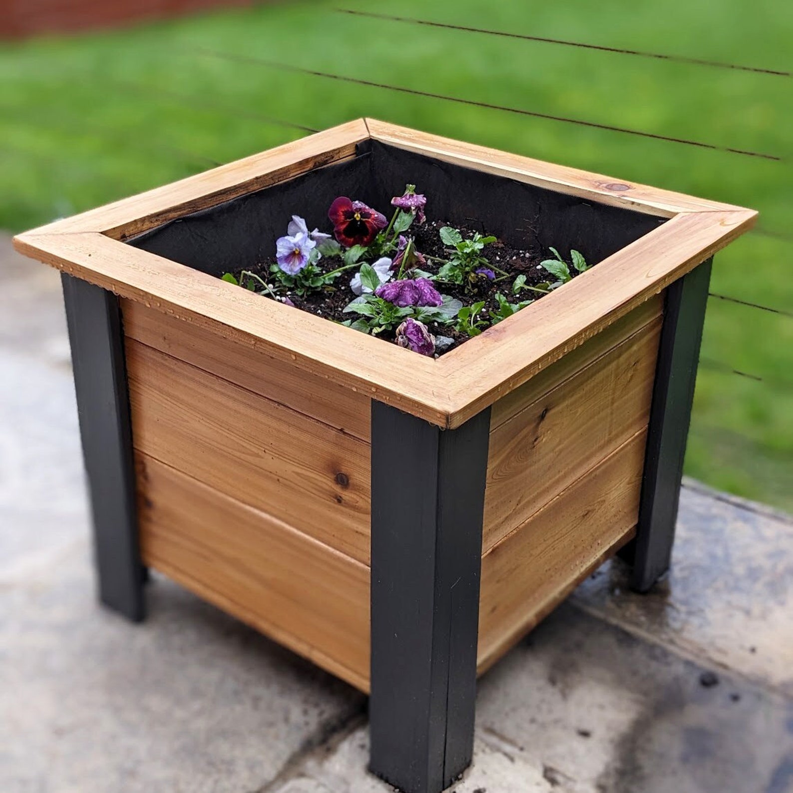 DIY Garden Planter Building Plan Wooden Garden Planter Design Outdoor ...