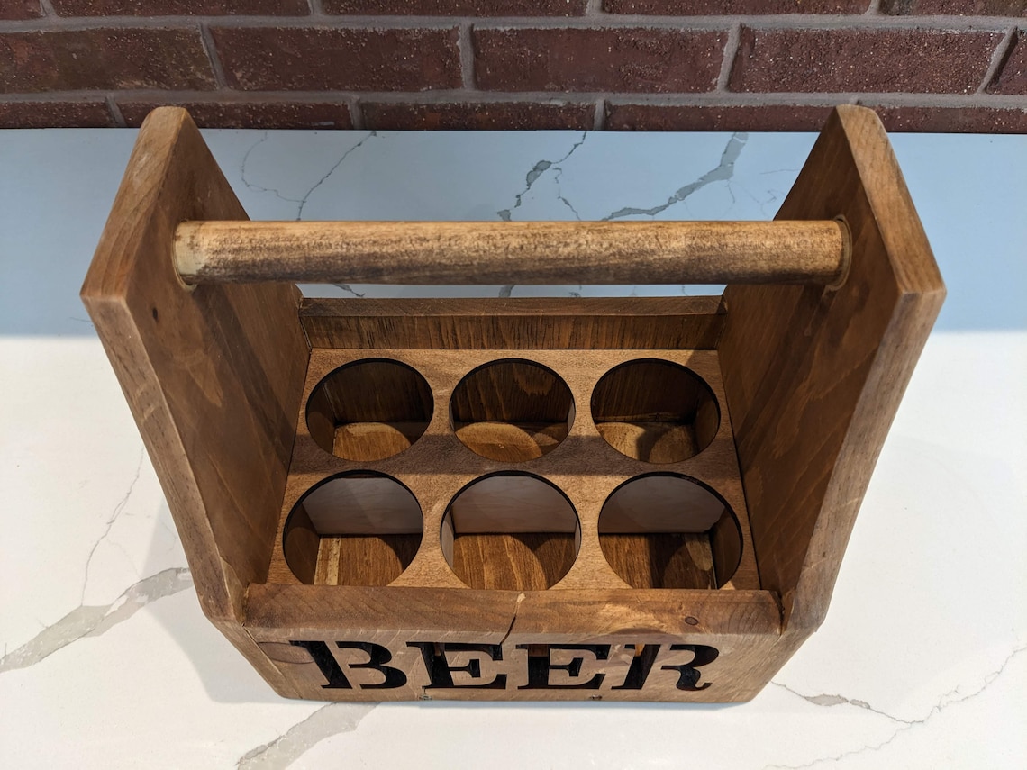 Beer Caddy Woodworking Plans SVG, Lightburn, Print Download - Etsy
