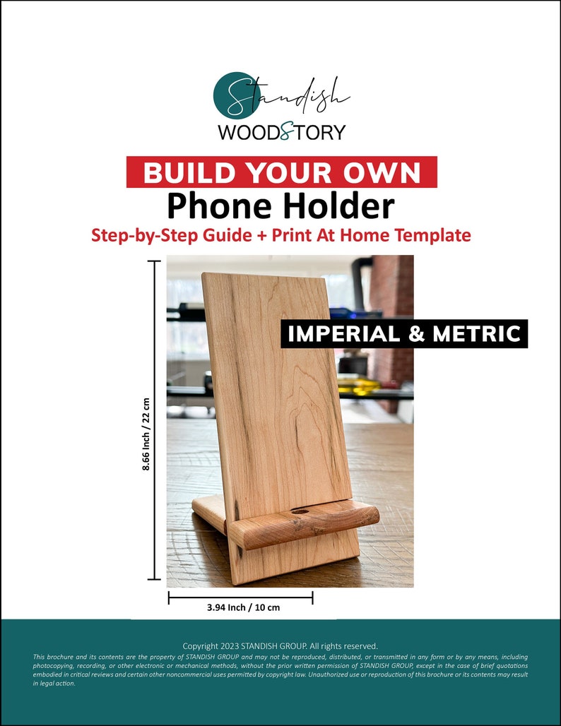 DIY Phone Holder Woodworking Plan (PDF Download) - Etsy