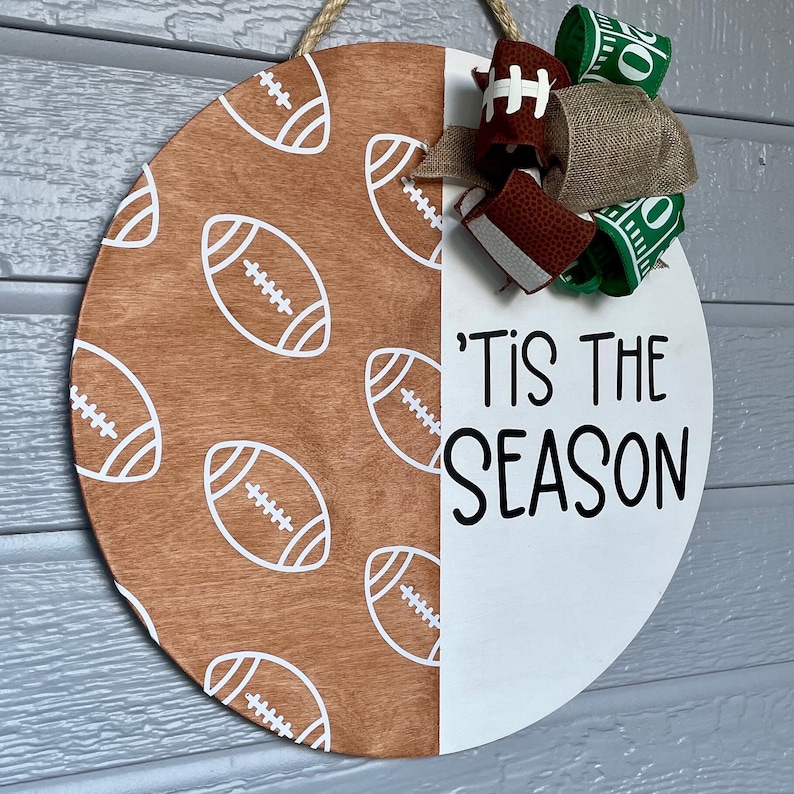 Front Door Decor | Football | Door Hanger | Door Wreath | Housewarming ...