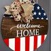 Front Door Decor | American Flag | Door Hanger | Door Wreath ...