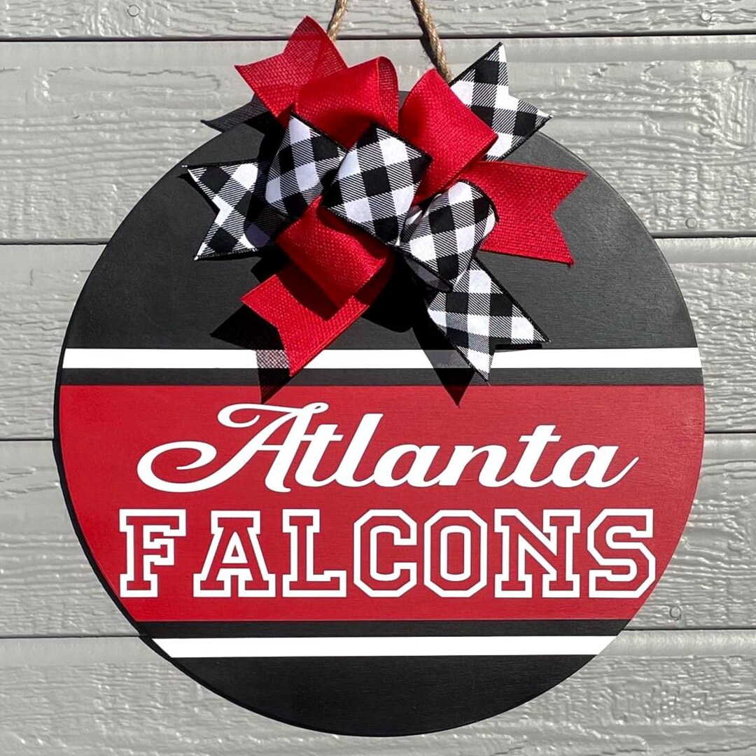 Front Door Decor | Atlanta Falcons | Door Hanger | Door Wreath ...