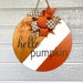 Front Door Decor Hello Pumpkin Door Hanger Door Wreath Housewarming ...