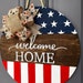 Front Door Decor | American Flag | Door Hanger | Door Wreath ...