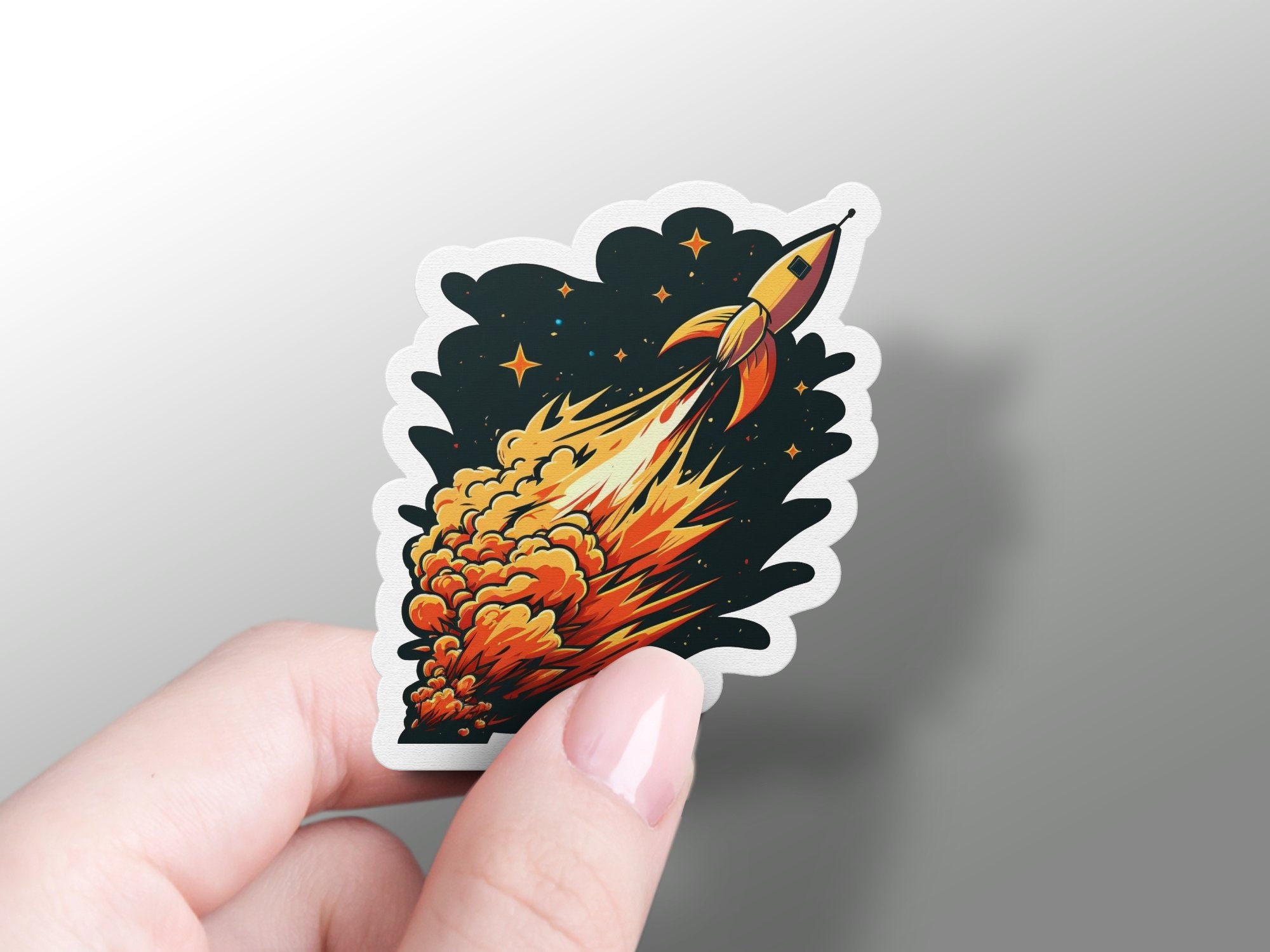 Rocket Sticker, Celestial Sticker, Space Stickers, Phone Case, Science ...