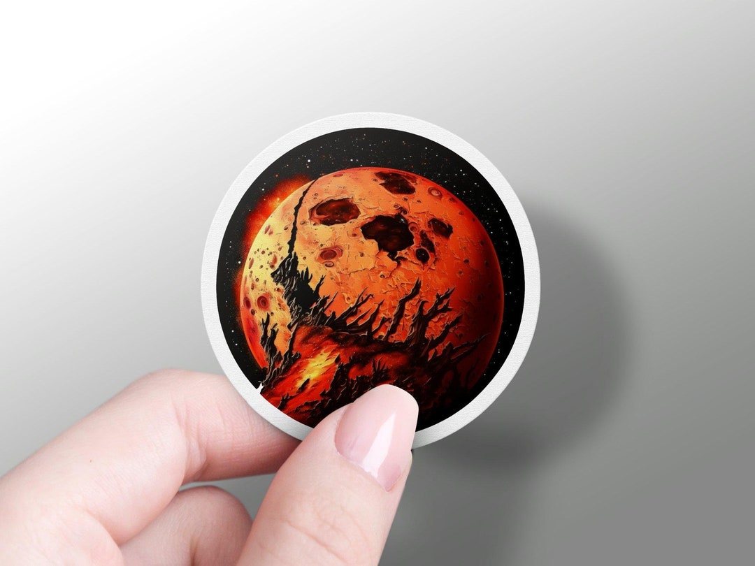 Mars Sticker Planet Decal Mars Planet Vinyl Sticker Mars Laptop Cool ...