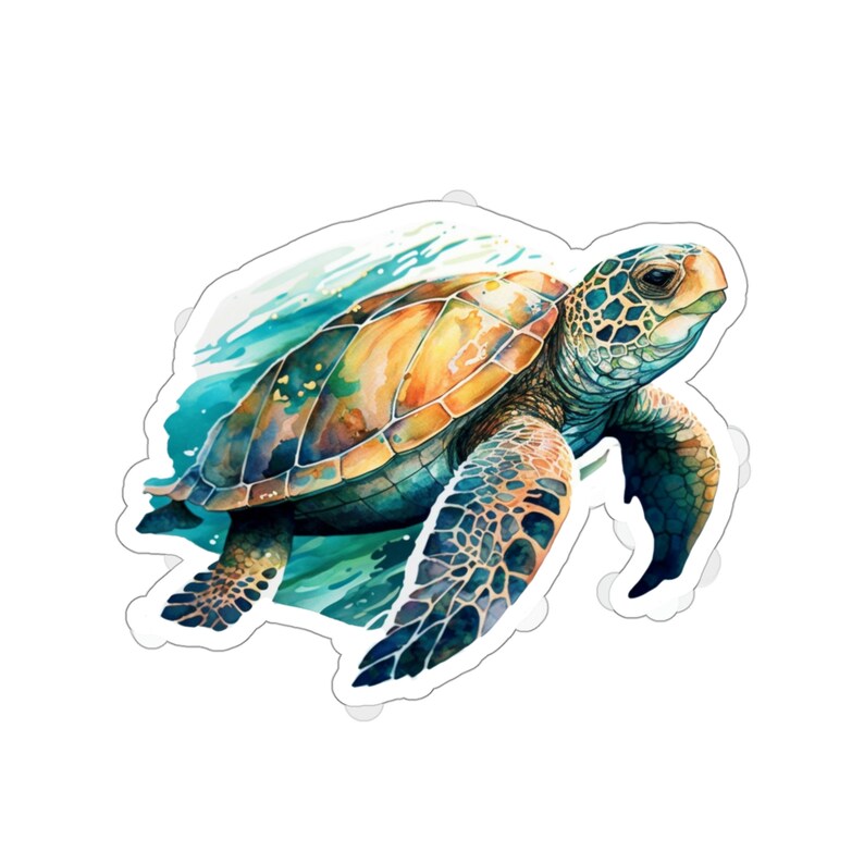 Sea Turtle Sticker Watercolor Sea Turtle Phone Sticker Watercolor Phone ...