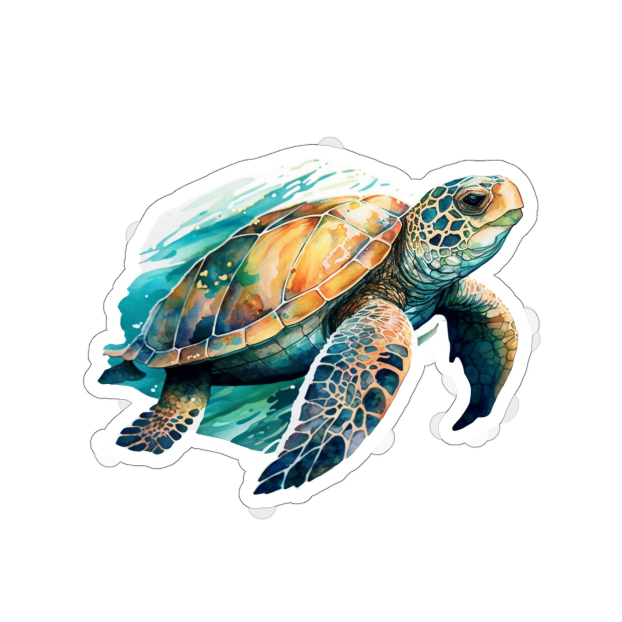 Sea Turtle Sticker Watercolor Sea Turtle Phone Sticker Watercolor Phone ...