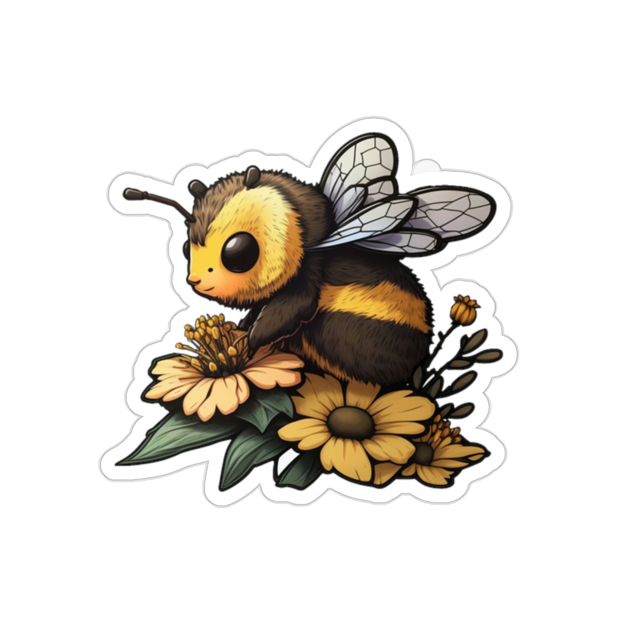 Bumble Bee Sticker Cute Honey Bee Decal Laptop Sticker Honey Bee ...