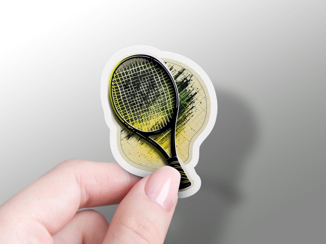 Tennis Racket Sticker Fun Tennis Lover Gift Vinyl Phone Sticker Tennis ...