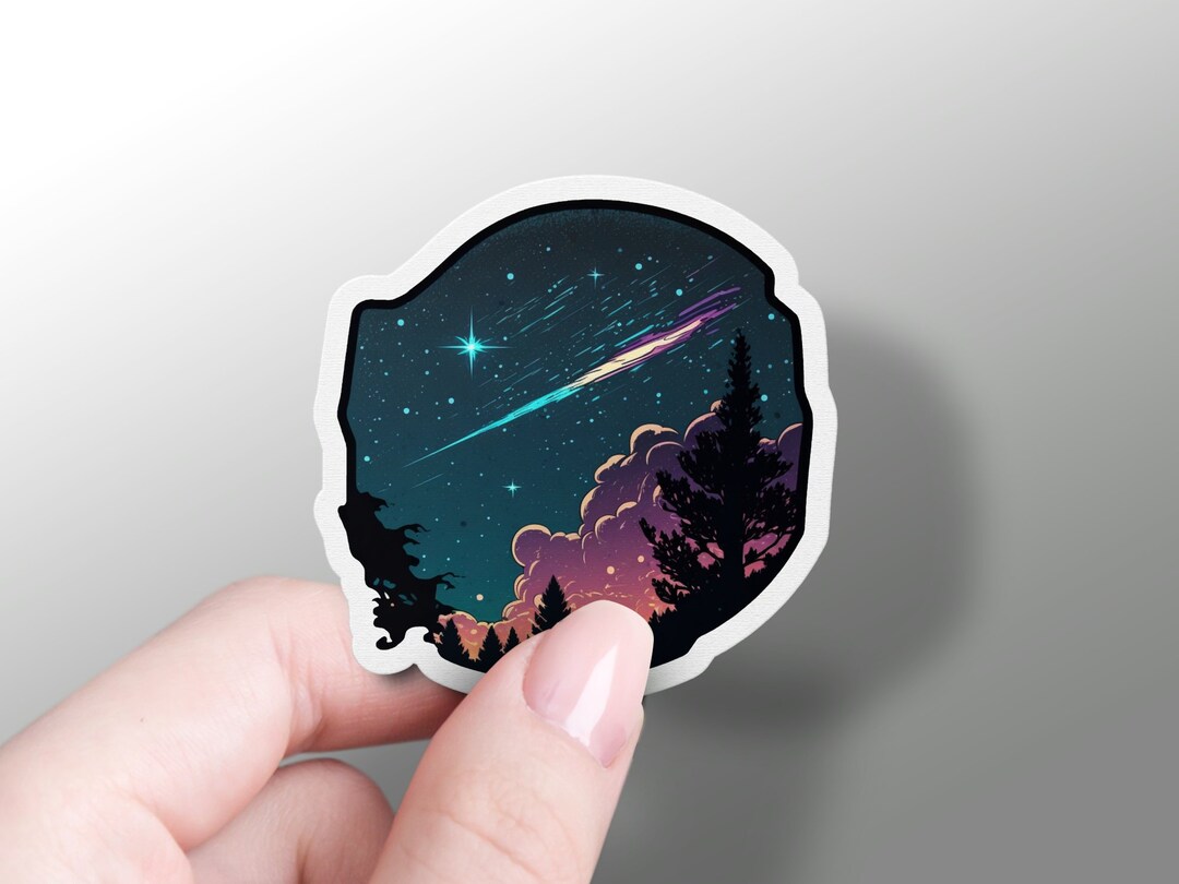 Shooting Star Sticker Cool Star Laptop Decal Vinyl Phone Decal Fun ...