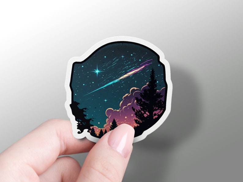 Shooting Star Sticker Cool Star Laptop Decal Vinyl Phone Decal Fun ...