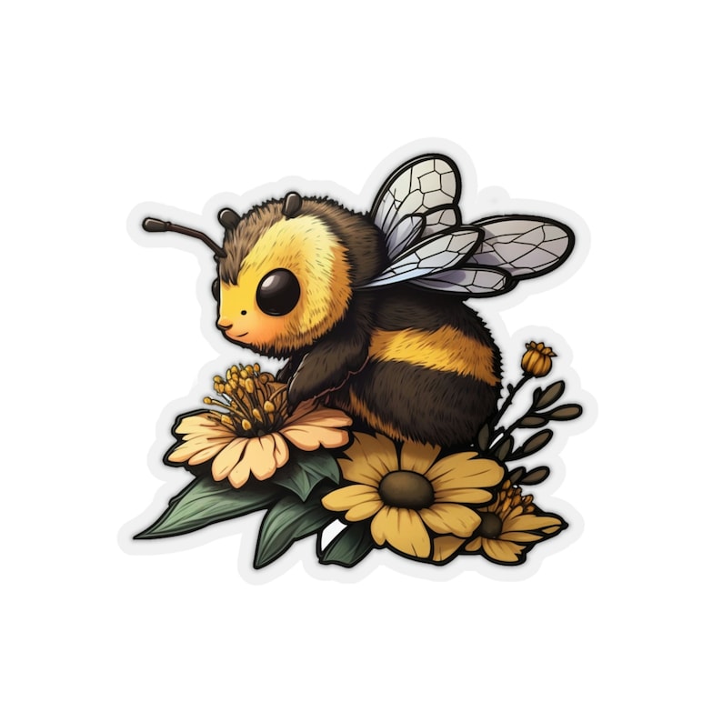 Bumble Bee Sticker Cute Honey Bee Decal Laptop Sticker Honey Bee ...