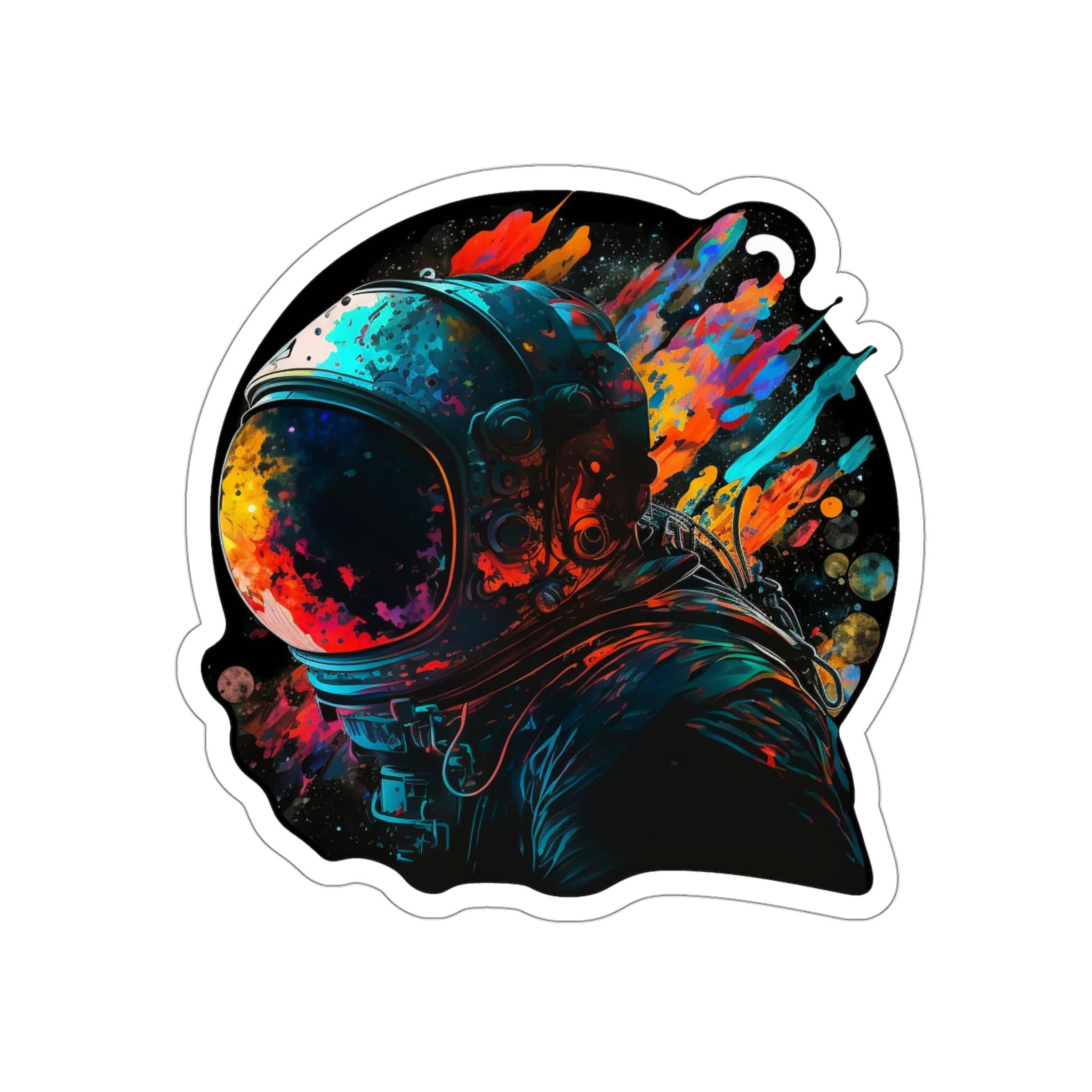 Astronaut Sticker Space Decal Colorful Astronaut Vinyl Sticker Laptop ...