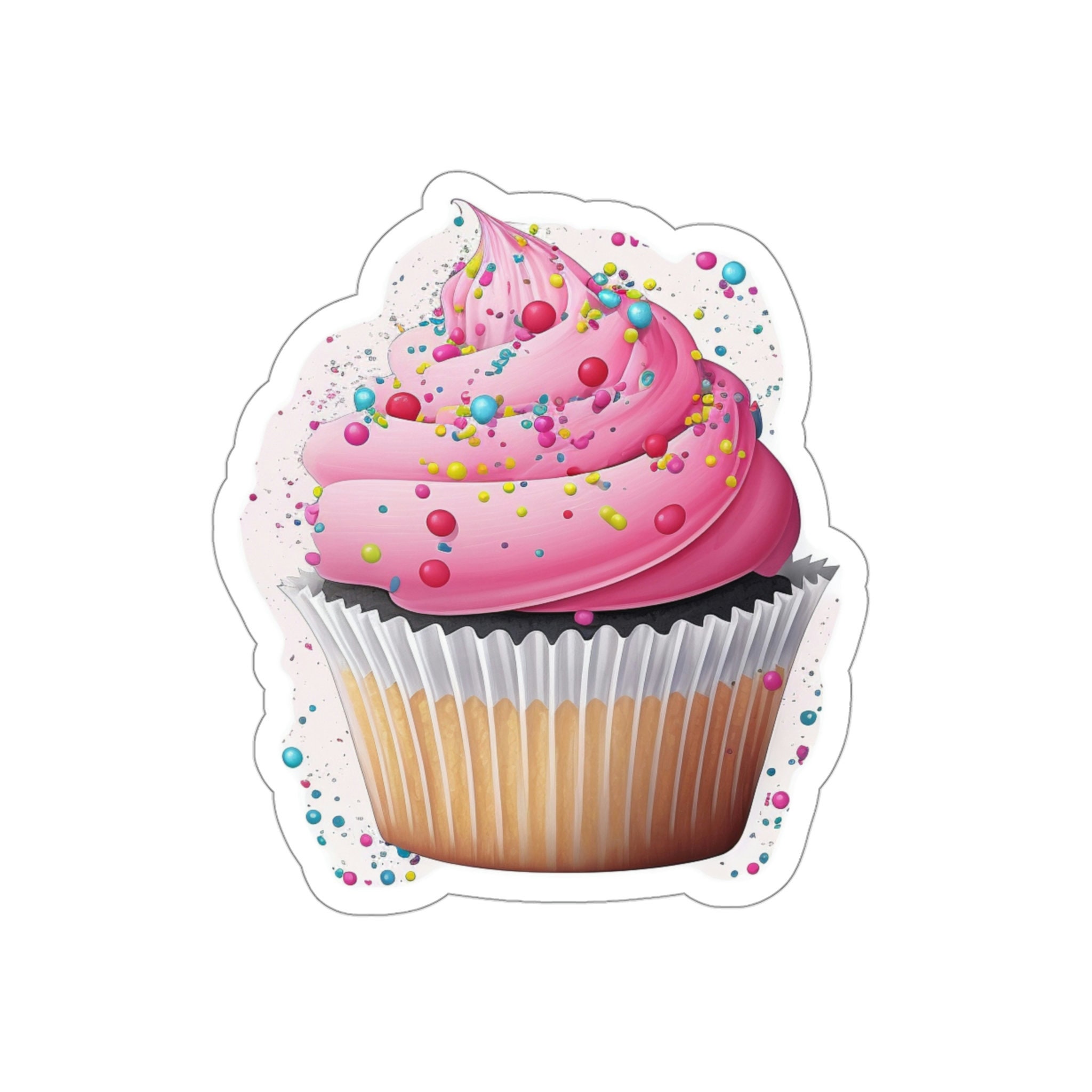 Cupcake Sticker Colorful Cupcake Decal Dessert Lover Laptop Sticker ...