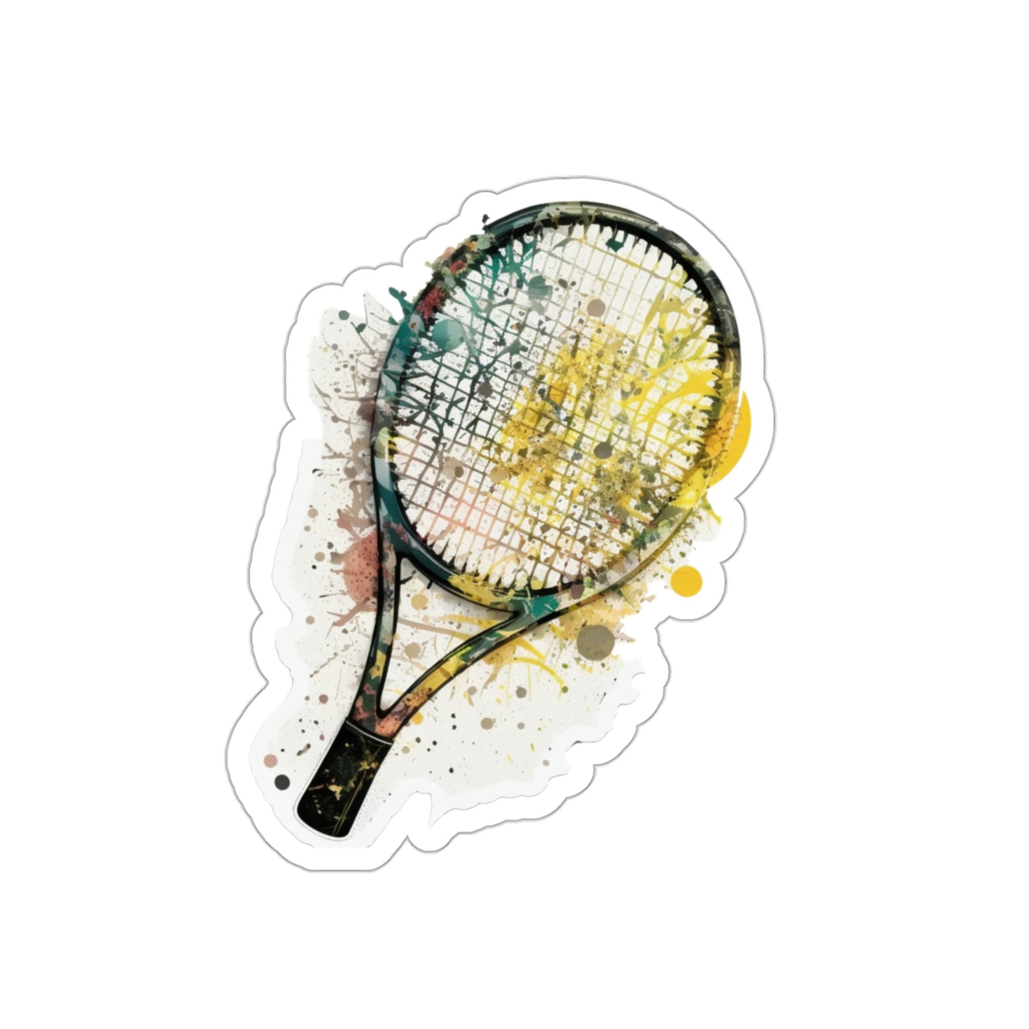Tennis Racket Sticker Cool Tennis Lover Gift Vinyl Tennis Racket Phone ...