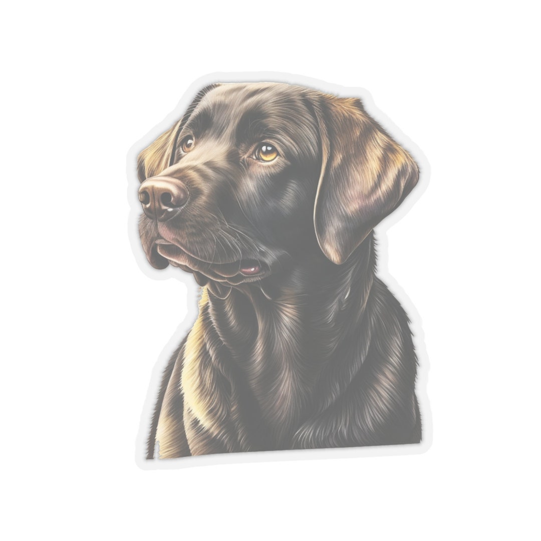 Chocolate Labrador Retriever Cute Dog Sticker Chocolate Dog Phone Decal ...
