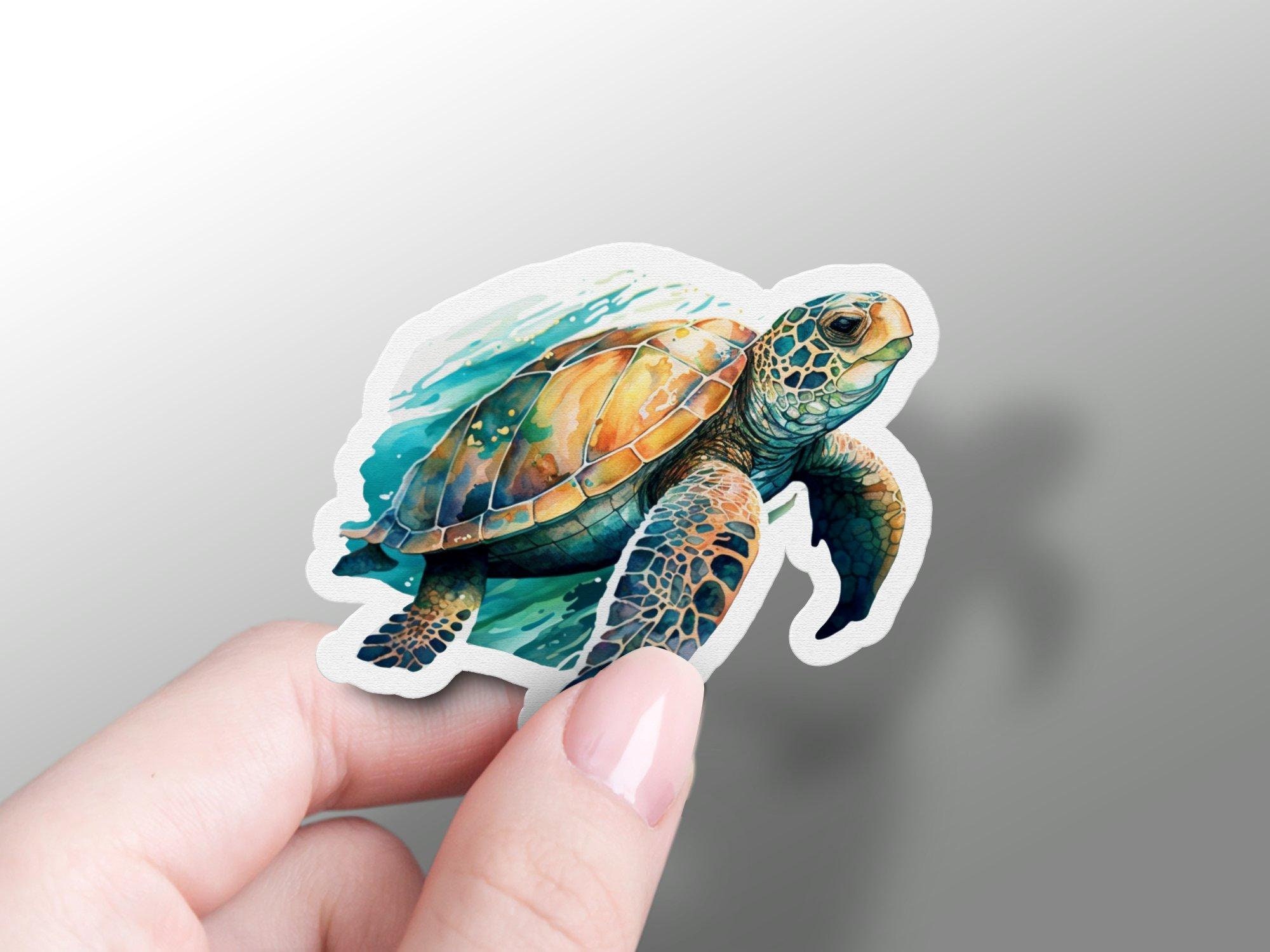 Sea Turtle Sticker Watercolor Sea Turtle Phone Sticker Watercolor Phone ...