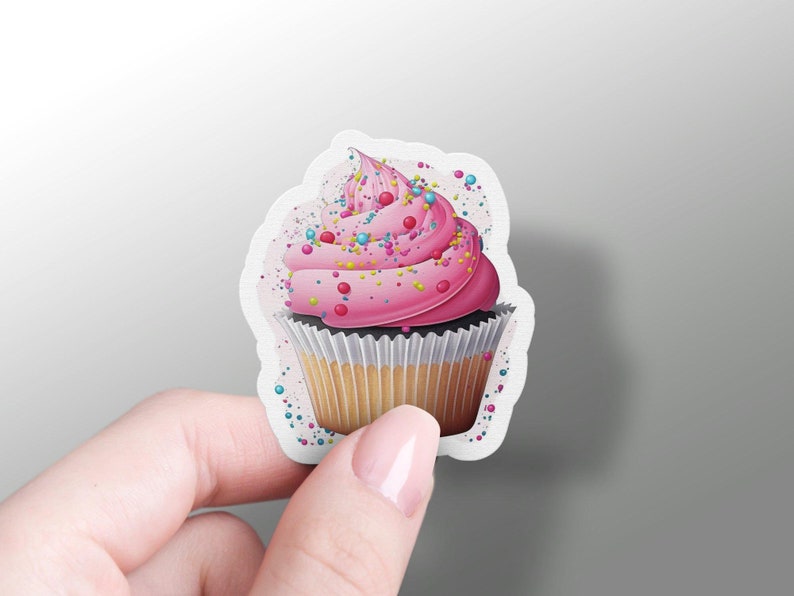 Cupcake Sticker Colorful Cupcake Decal Dessert Lover Laptop Sticker ...