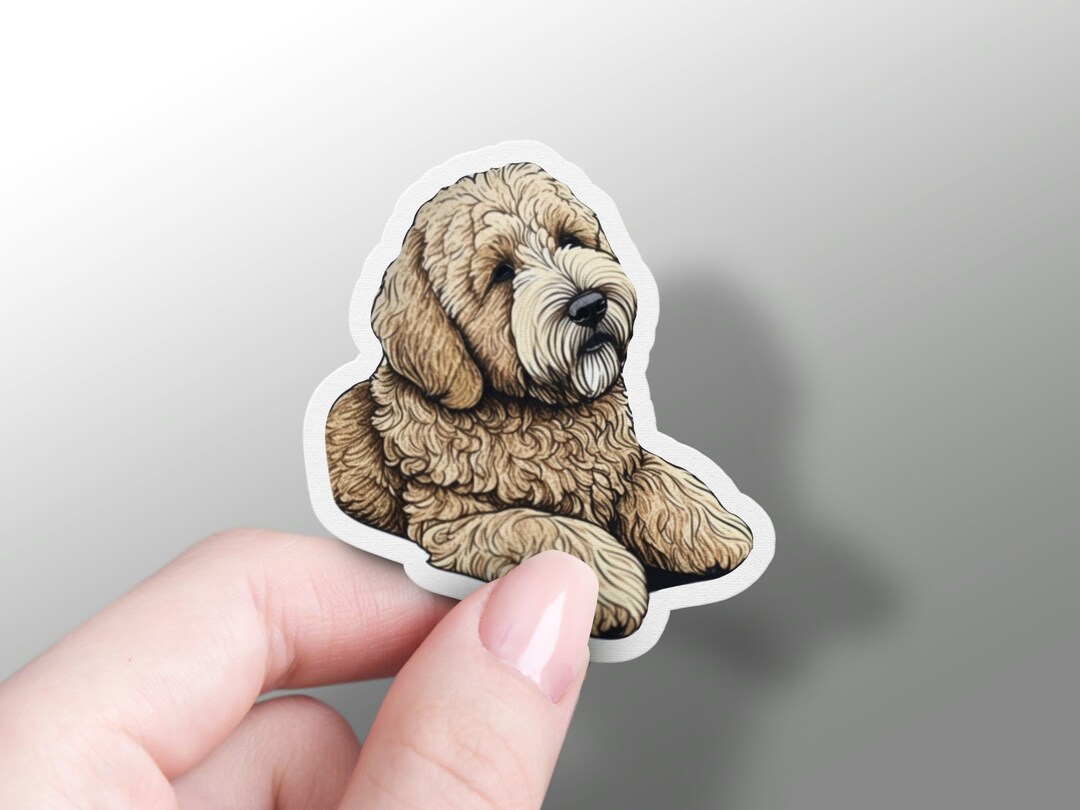 Golden Doodle Dog Sticker Dog Decal Sticker Cute Vinyl Dog Owner ...