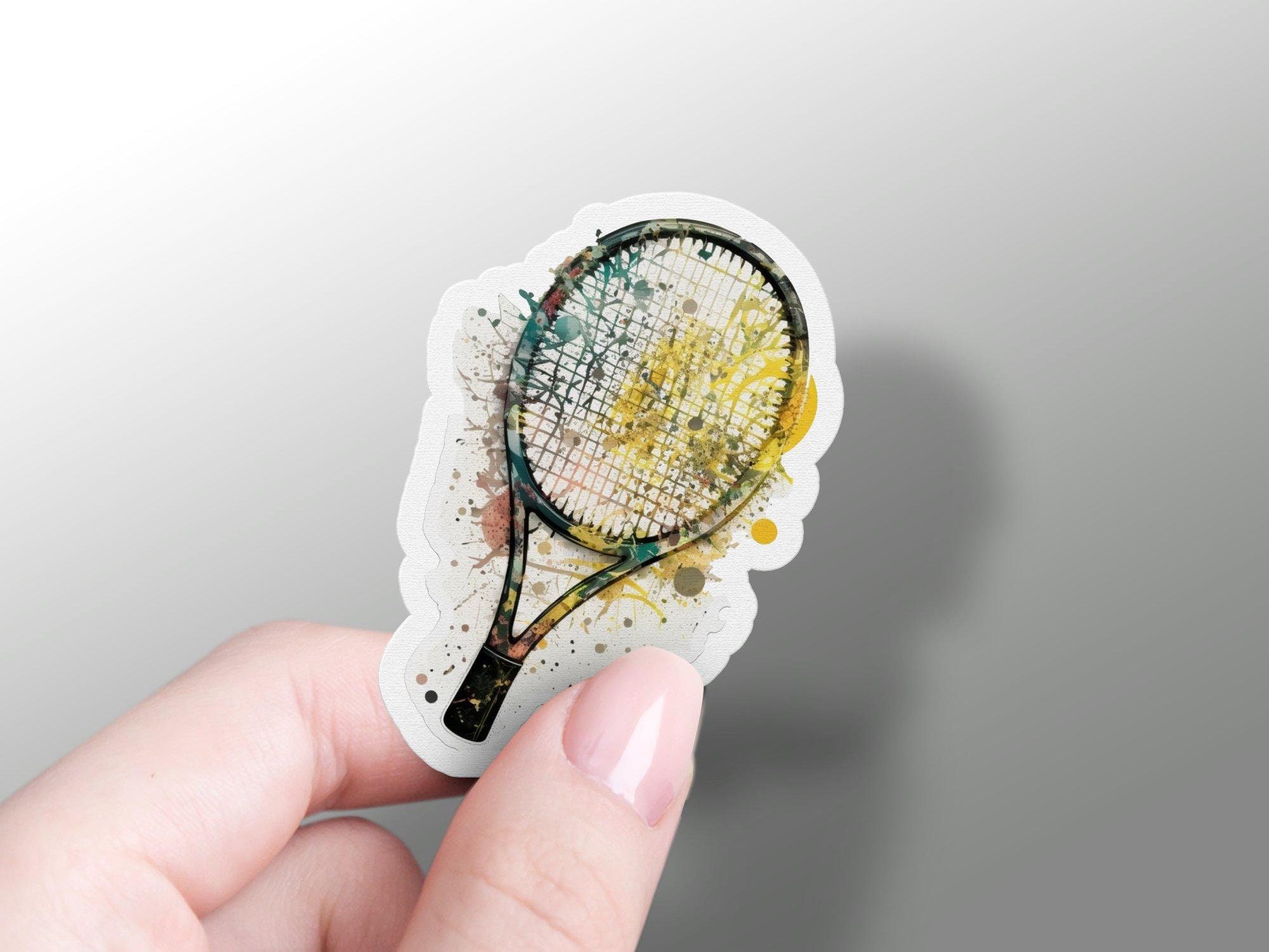 Tennis Racket Sticker Cool Tennis Lover Gift Vinyl Tennis Racket Phone ...