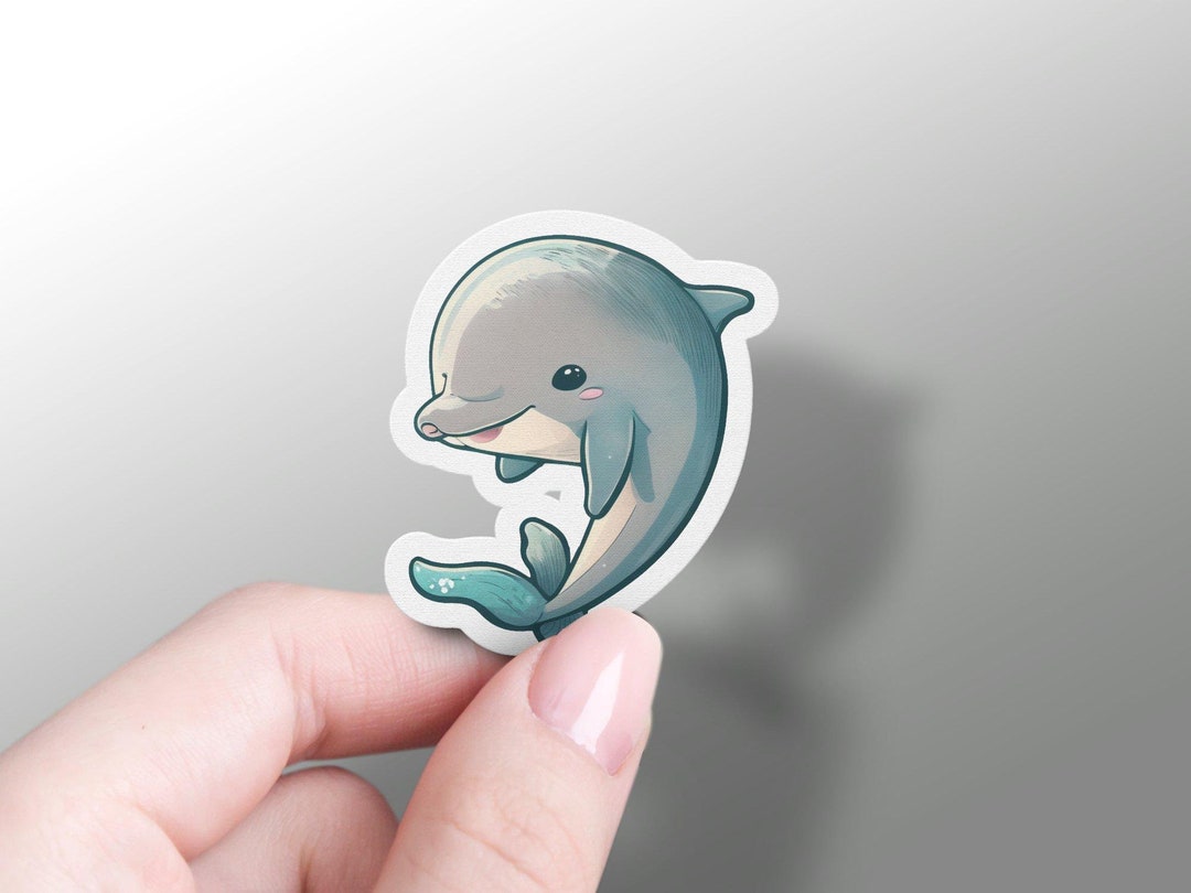 Dolphin Sticker Ocean Decal Fun Sticker Cute Vinyl Ocean Lover Sticker ...