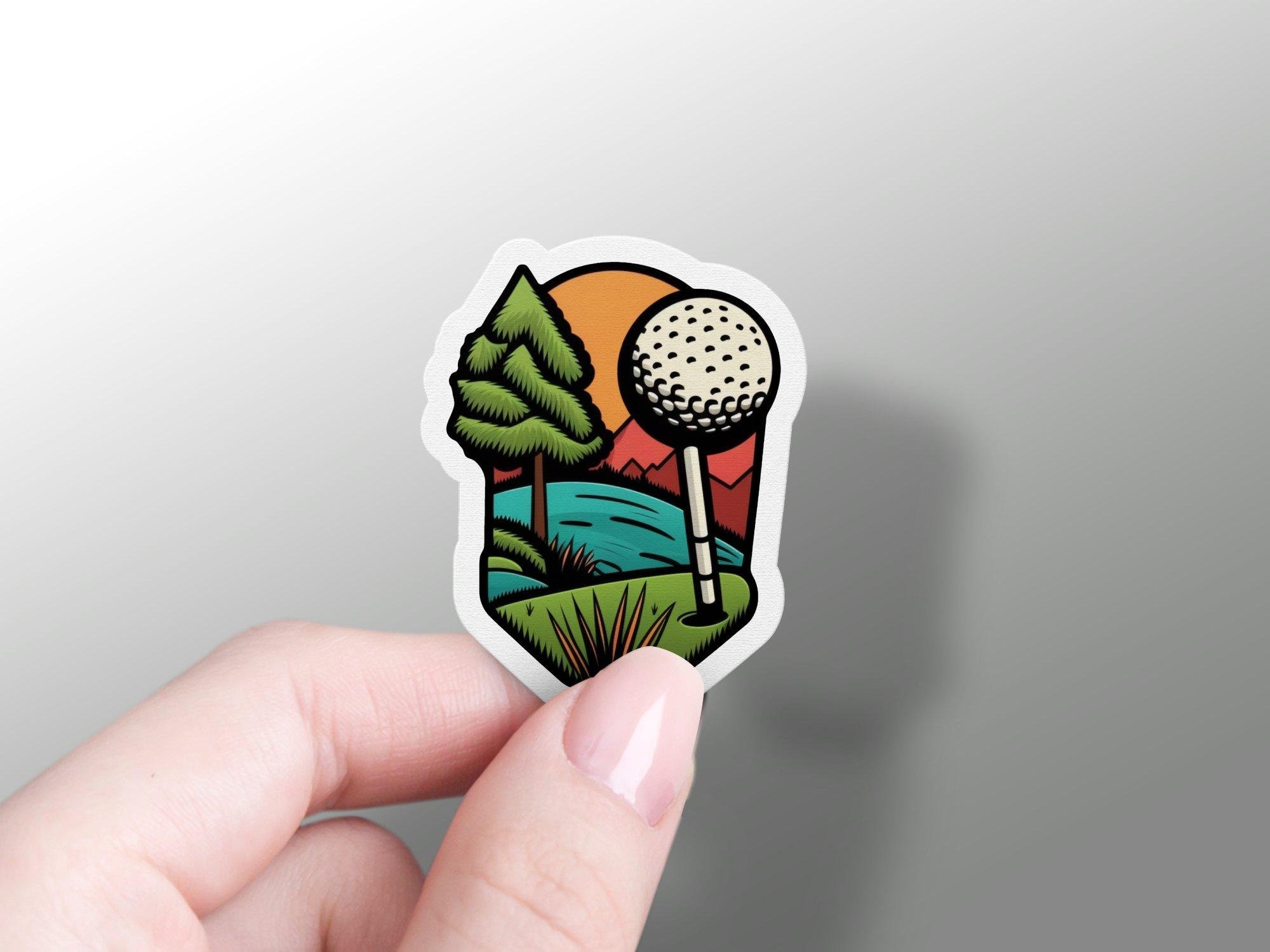 Golf Ball Sticker Golf Tee Decal Golf Ball Vinyl Sticker Laptop Cool ...