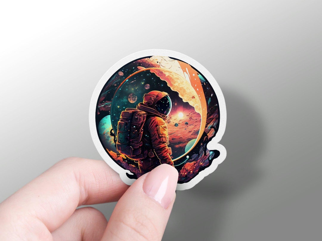 Astronaut Sticker Space Decal Cool Astronaut Vinyl Sticker Laptop Decal ...