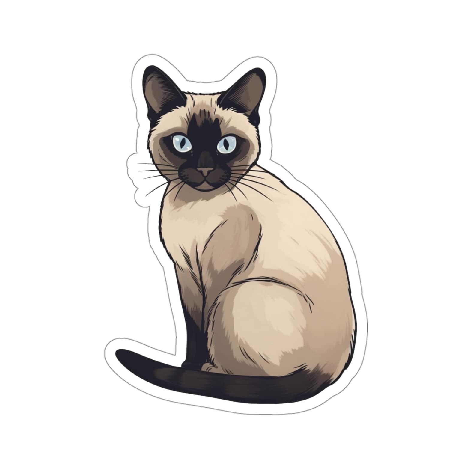 Siamese Cat, Crazy Cat Lady, Siamese Cat Sticker, Cat Mom, Car Sticker ...