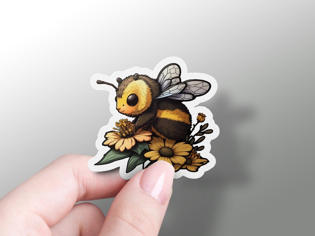 Bumble Bee Sticker Cute Honey Bee Decal Laptop Sticker Honey Bee ...