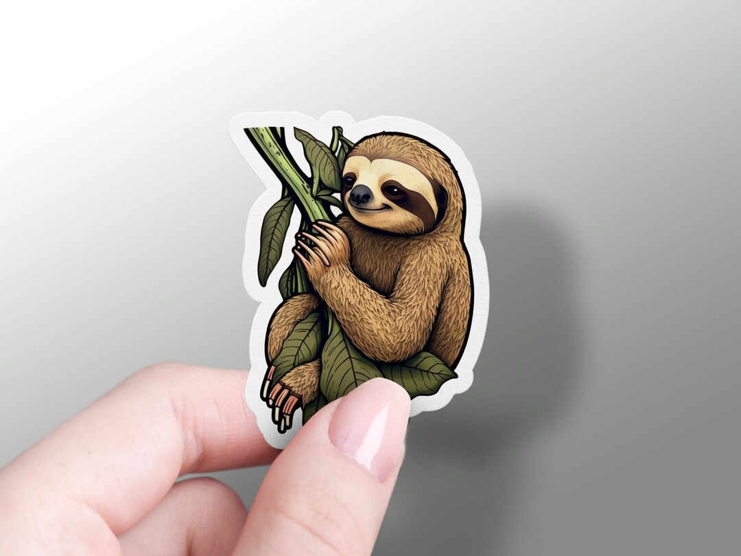 Sloth Sticker, Cute Sloth Stickers, Sloth Lover, Sloth Gifts, Laptop ...