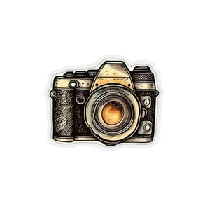 Camera Sticker, Photography, Photo, Photographer Gift, Macbook, Vinyl ...