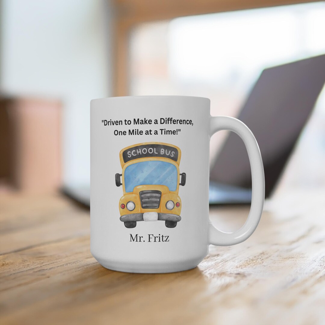 Driven to Make a Difference Bus Driver Mug, Personalized Name Option - Etsy