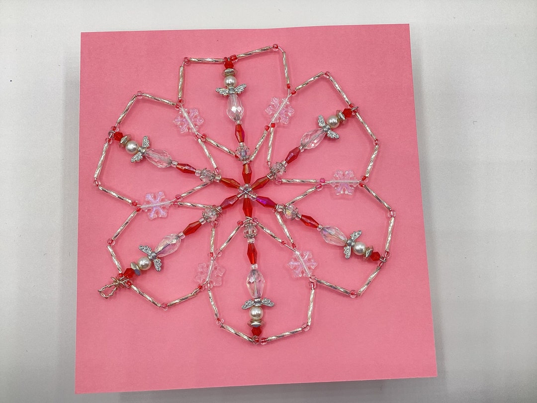 Celestial Frost: Handmade Angel and Snowflake Christmas - Etsy