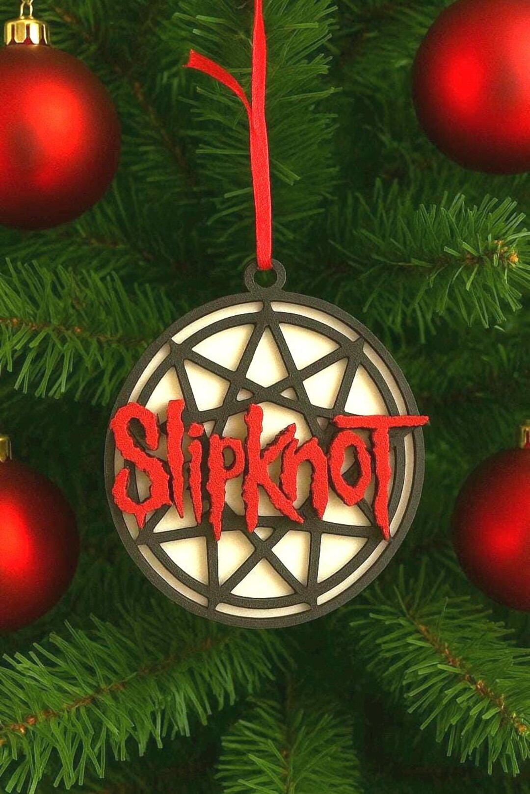 Slipknot Bauble, Christmas Merch, Slipknot Christmas, Band Bauble ...