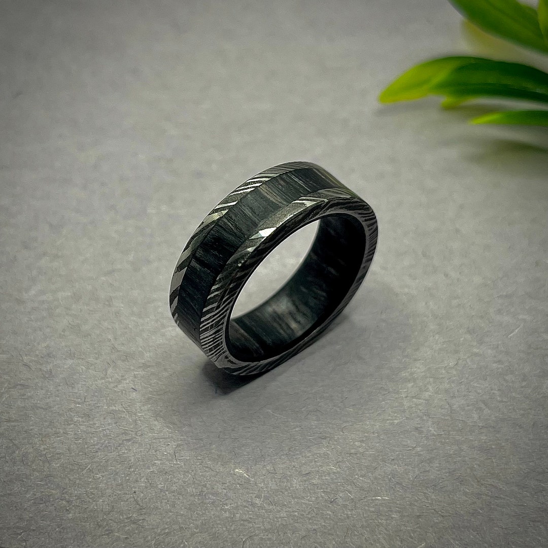 Damascus Ring, Man Ring, Man Wedding Ring, Man Promise Ring, Damascus ...