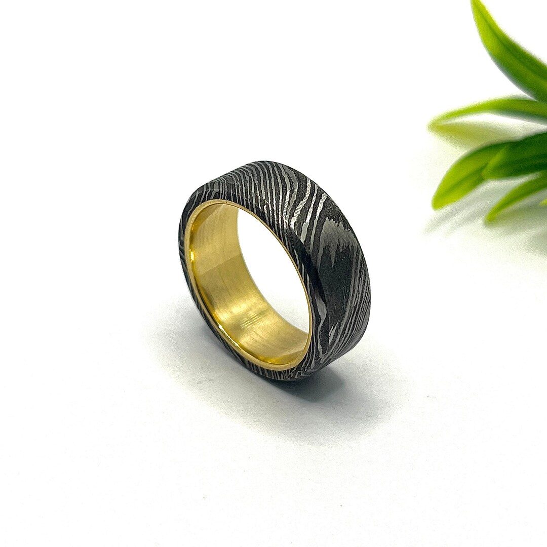 Damascus Ring Men, Damascus Ring, Mens Wedding Ring, Mens Ring ...