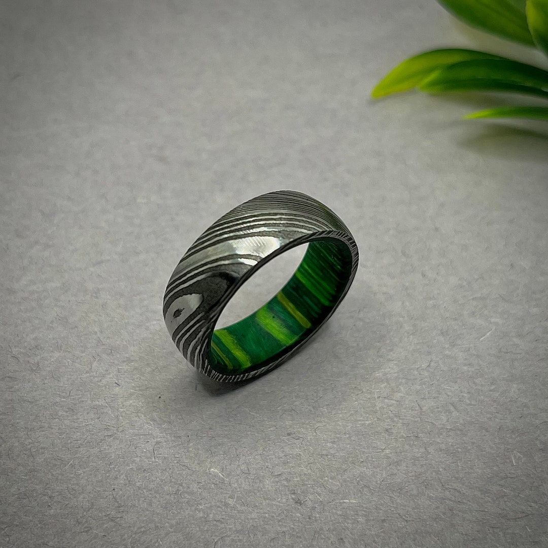 Damascus Ring Gift, Handmade Damascus Ring, Engagement Ring, Man ...