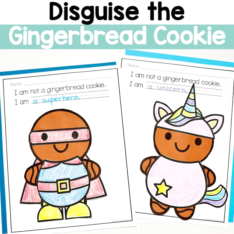 Disguise a Gingerbread Man Craft Hide a Gingerbread Man Activity - Etsy