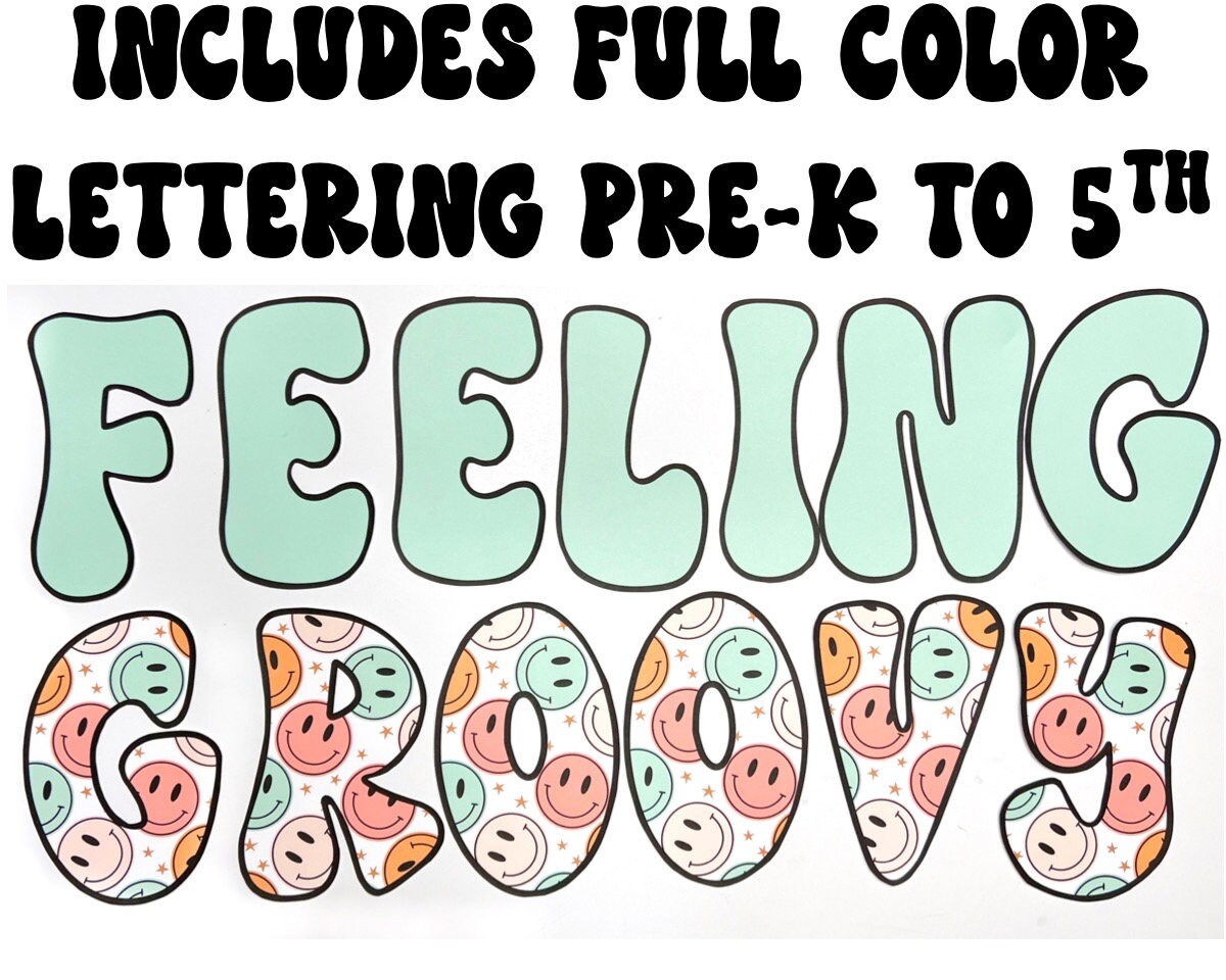 Back to School Bulletin Board - Groovy Classroom Decor Bulletin Board ...