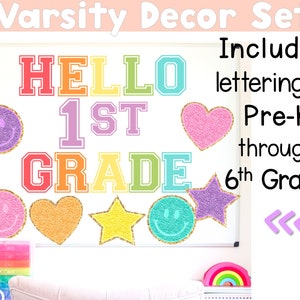 Back to School Bulletin Board - Varsity Letters Bulletin Board ...